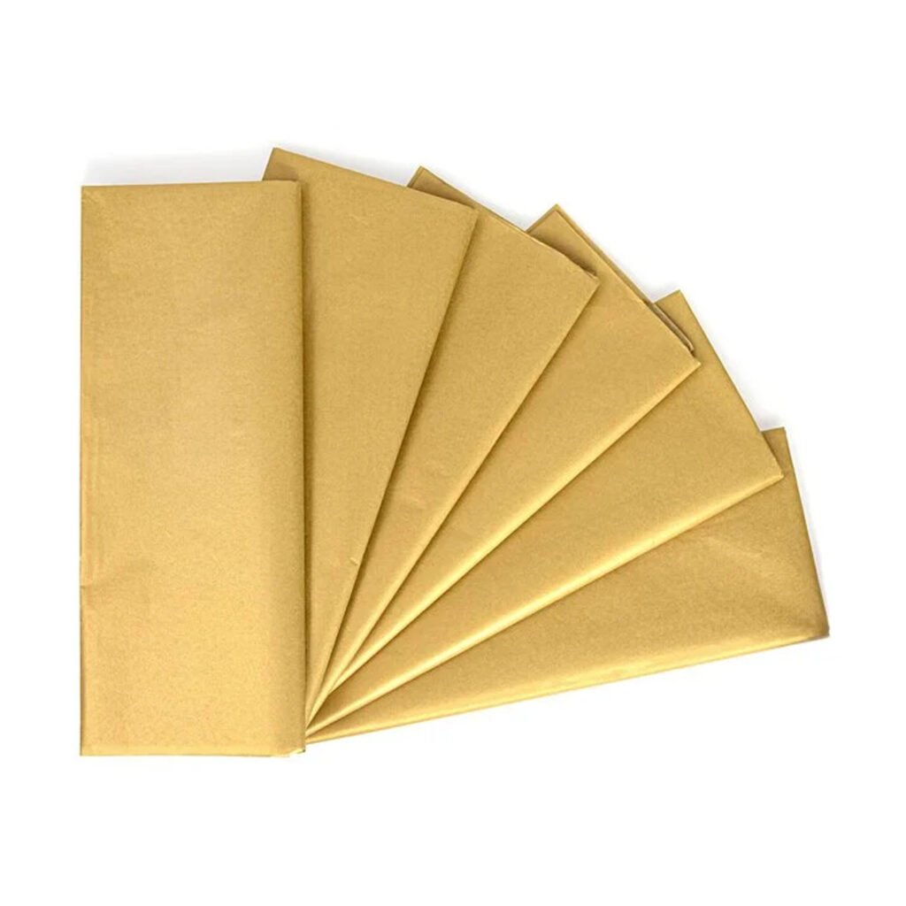 Tissue Paper Metallic Gold 50×66cm (Pack of 10) - Tarpak