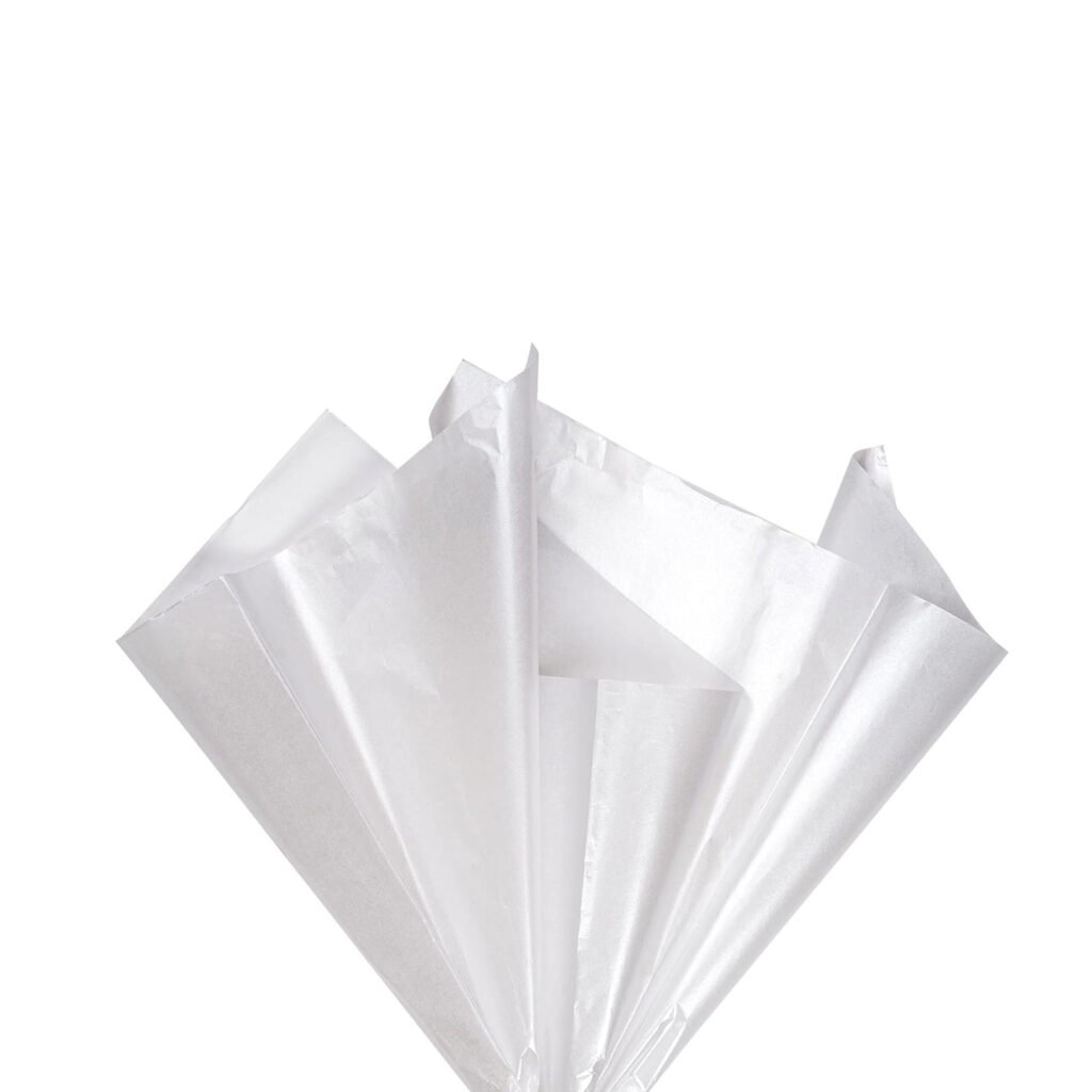 Tissue Paper Metallic Pearl White 50x66cm (Pack of 10) - Tarpak