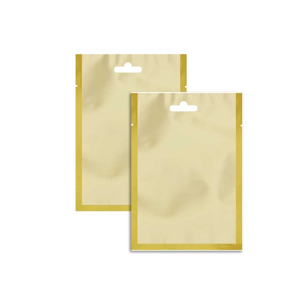 Gold Foil Clear Euro Punch Bags 100x150mm - Tarpak