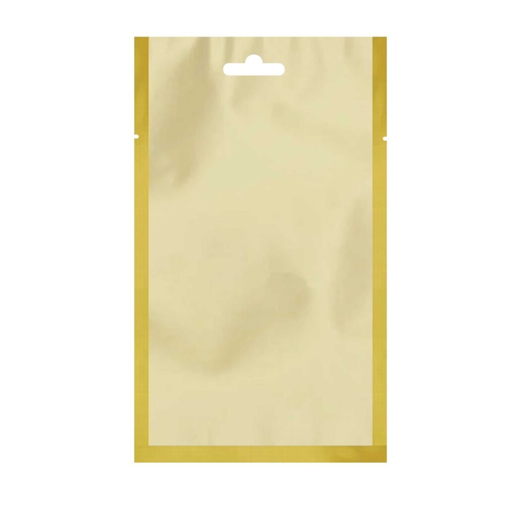 Foil Clear Gold Euro Punch Bag 70×200 mm - Tarpak