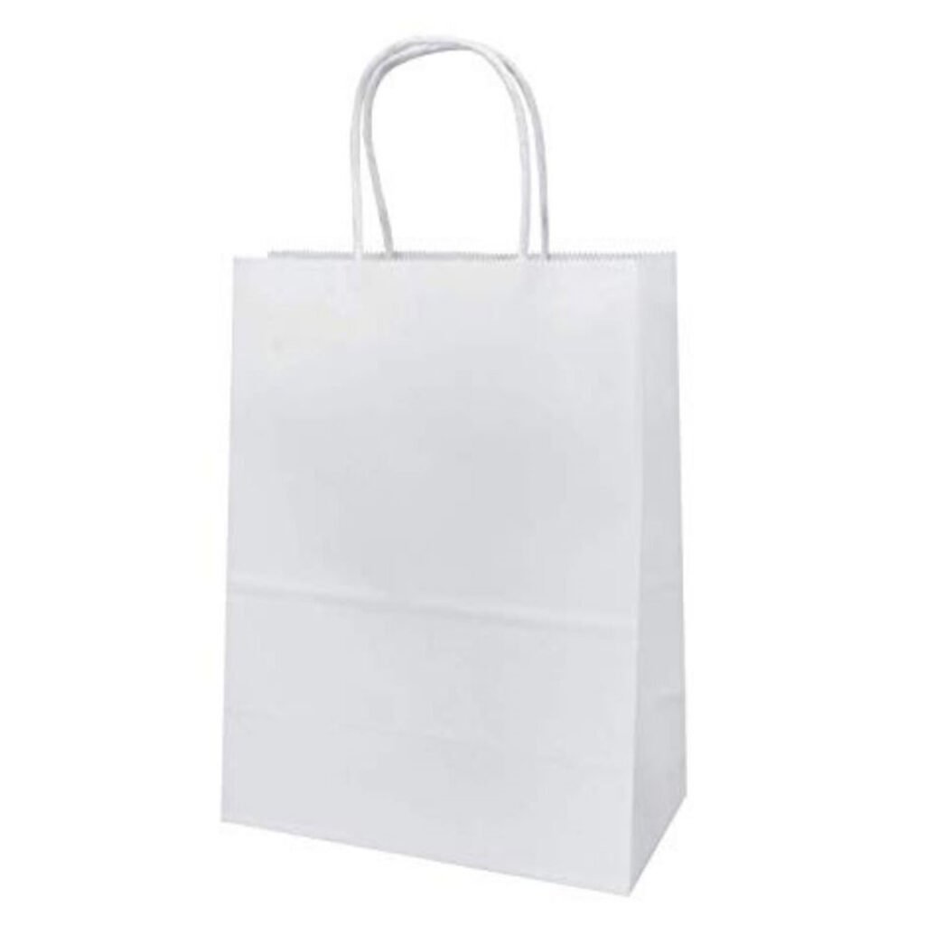 H-Select White Paper Carrier Bags with Twist Handles – Thriftypak - Tarpak